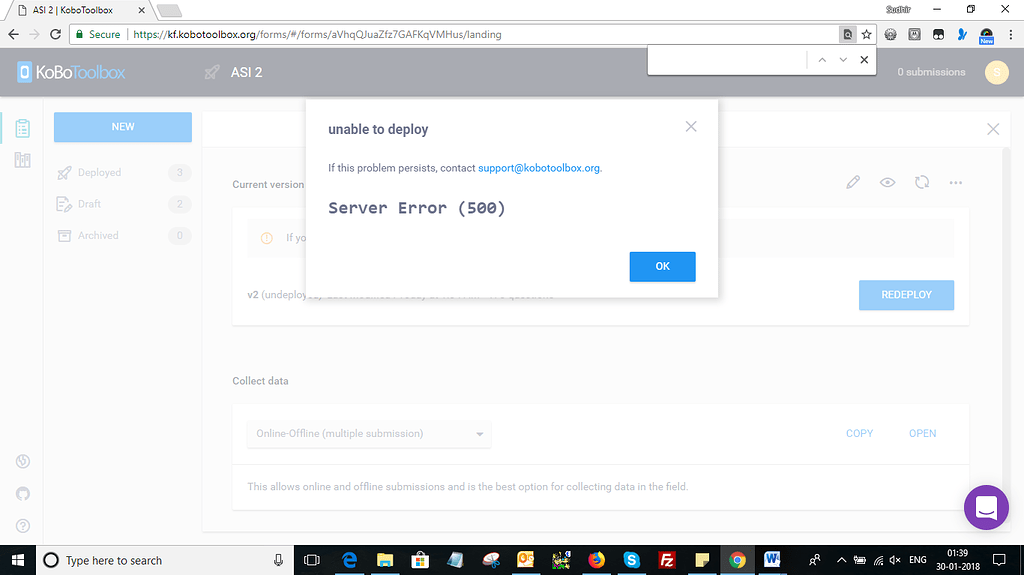 Server Error (500) - Form Building - KoboToolbox Community Forum