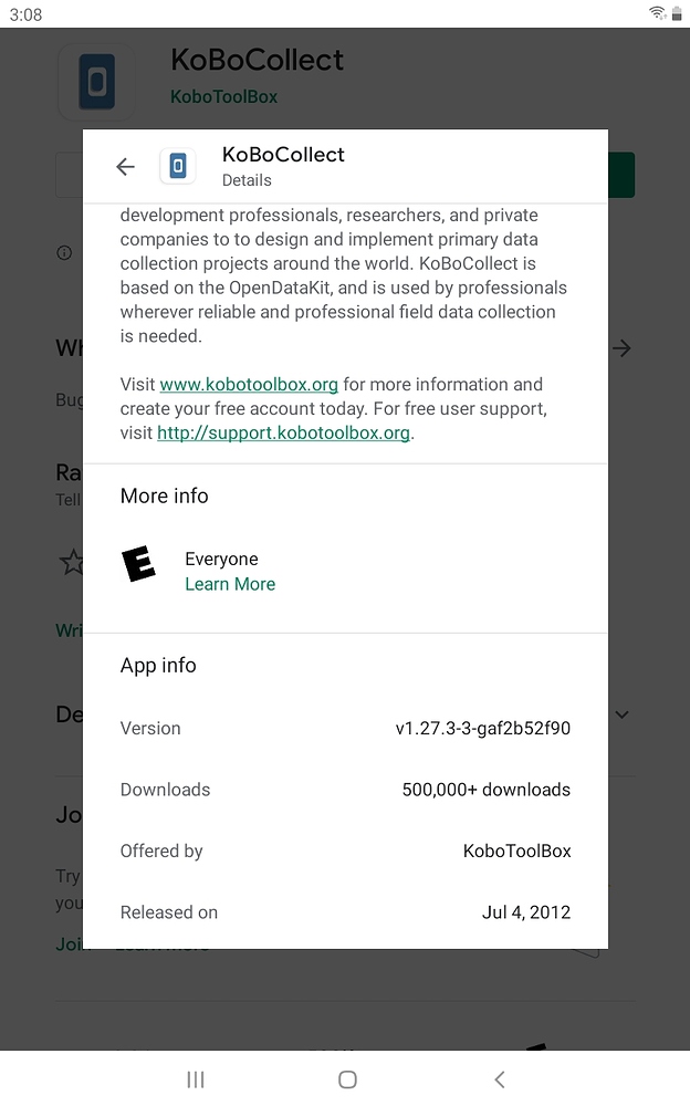 KoBoCollect v1.25.1 versus KoBoCollect v1.27.3 - Data Collection ...