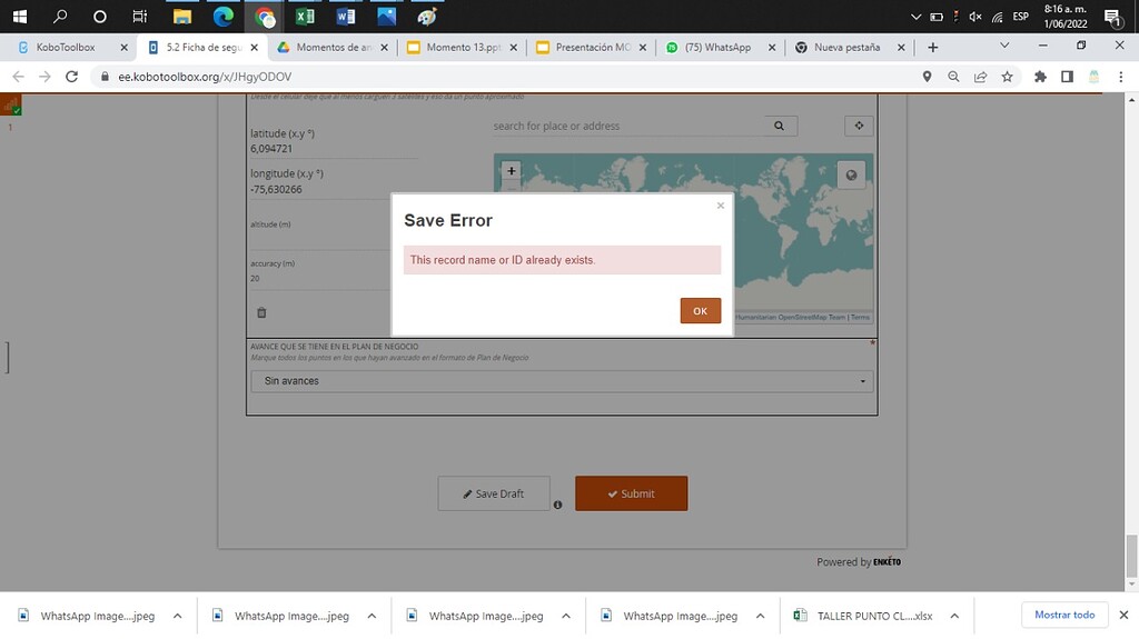 Registration name or id already exists - Data Collection - KoboToolbox Community Forum