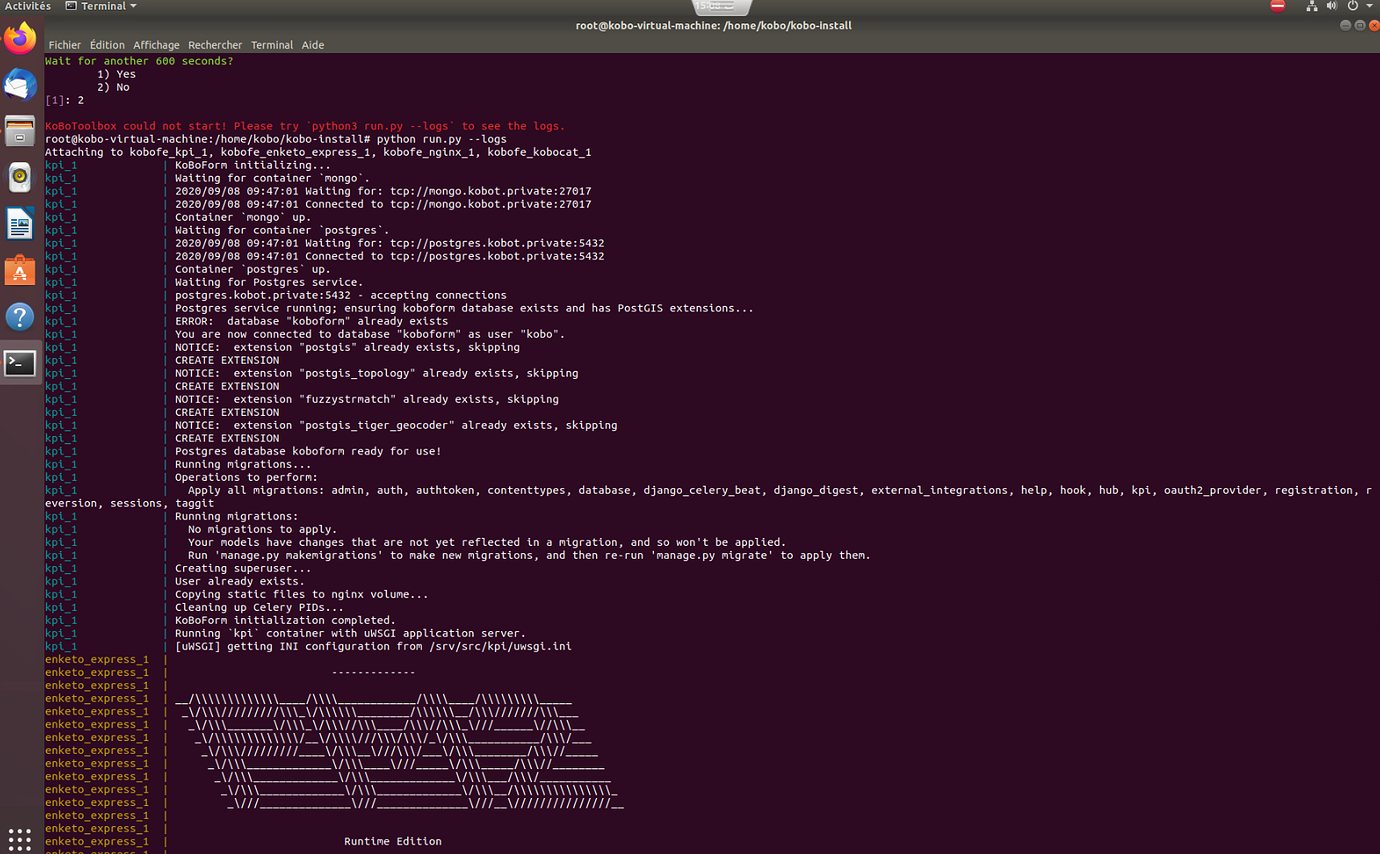 Kobo-install is stuck in a loop - Kobo On Your Own Server - KoboToolbox Community Forum