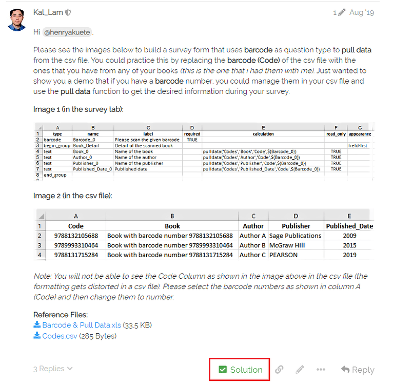 Trying to build a form that will use pulldata() function to verify barcode ID - Form Building ...