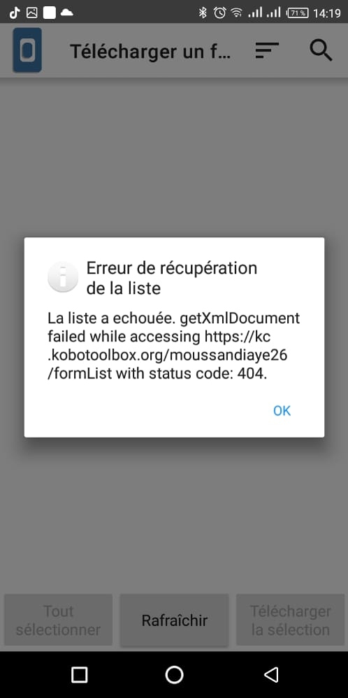Error message seen while trying to send finalized form to KoBoToolbox server - Data Collection ...
