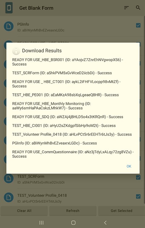 Form List Download Failed When Trying To Get Blank Forms In Kobocollect Android App Data