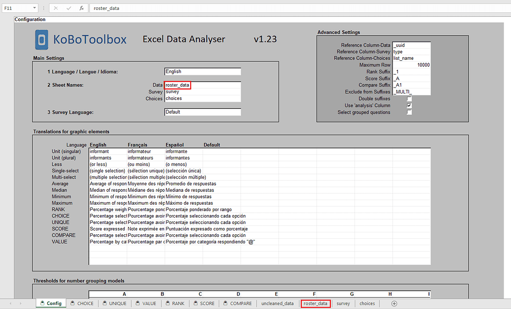 Analysis with KoBo Excel Analyzer for the Repeat Group - Data Management - KoBoToolbox Community ...