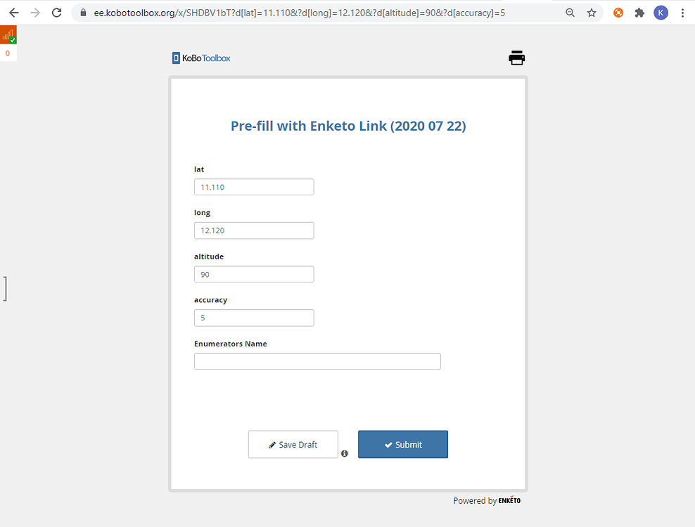 How to prefill geopoint in enketo form through URL - Form Building - KoboToolbox Community Forum