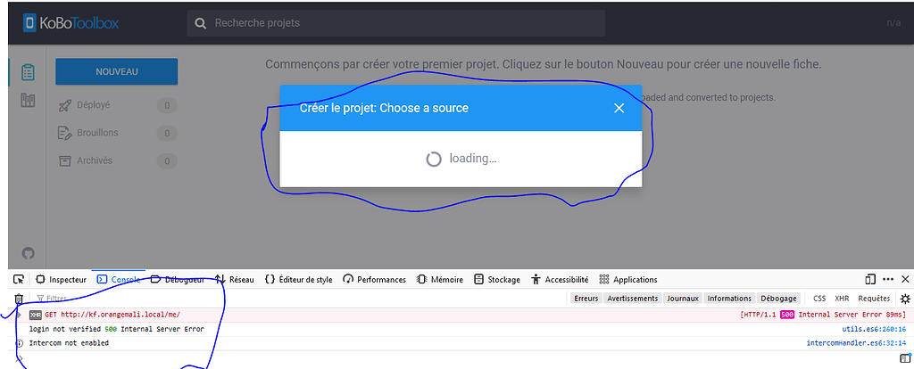 Problem to create projet after installation - Kobo On Your Own Server - KoboToolbox Community Forum