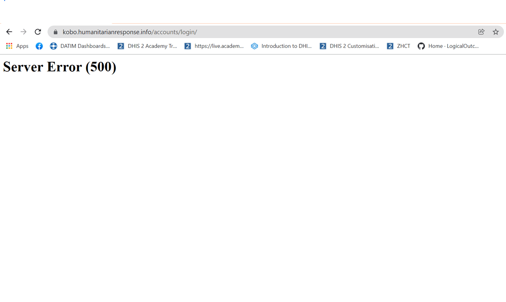 Server Error 500 when trying to login - Account Issues - KoboToolbox Community Forum