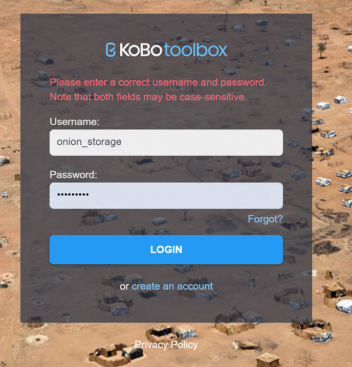 Login Issue - Account Issues - KoboToolbox Community Forum