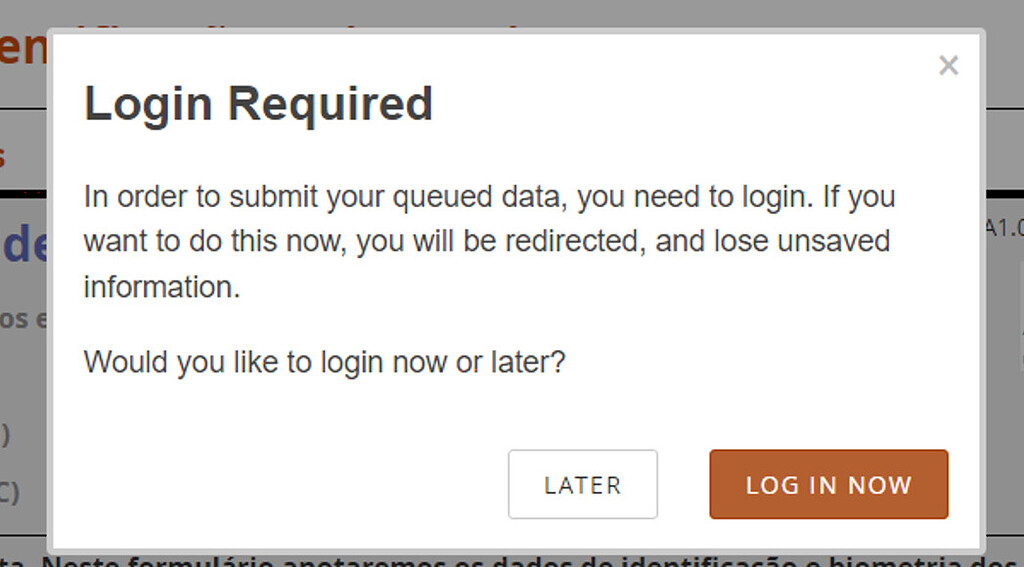 Login Required (dialogue box) - Data Collection - KoboToolbox Community ...