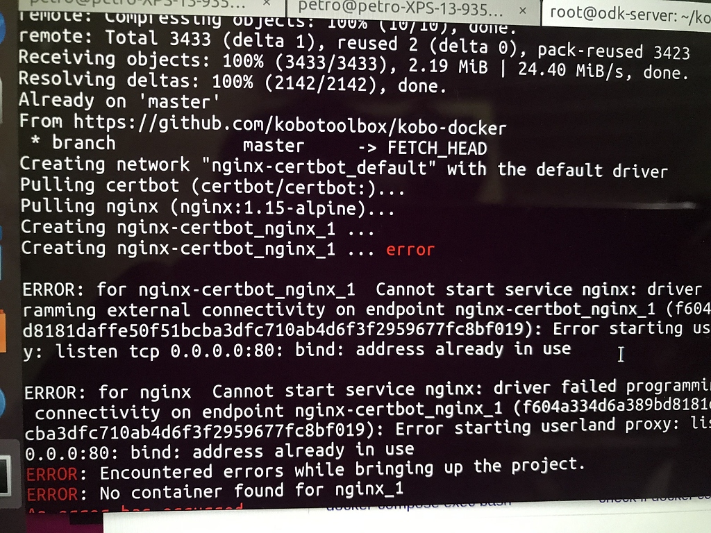 No container found for nginx_1 - Kobo On Your Own Server - KoboToolbox Community Forum
