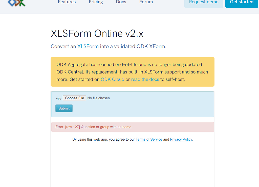 Report from the online xlsform validation - Form Building - KoboToolbox Community Forum