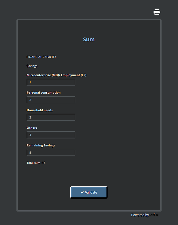 Calculating the sum - Form Building - KoboToolbox Community Forum