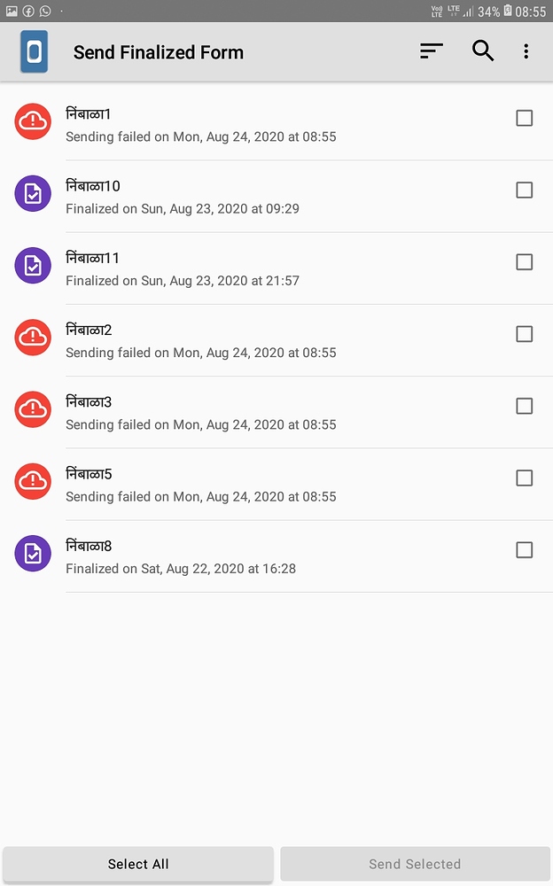 Error In Uploading Forms To The Kobotoolbox Server From The Kobocollect Android App Data