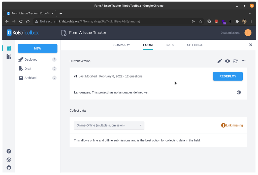 Link missing in a self hosted server - Kobo On Your Own Server - KoboToolbox Community Forum