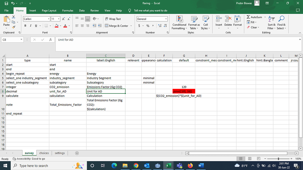 Power calculation in xlsform - Form Building - KoboToolbox Community Forum