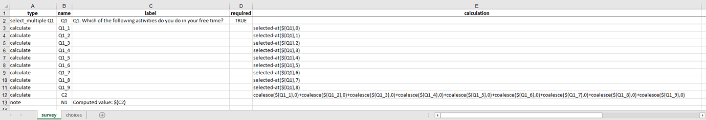 How summing values assigned to an answer and how assigning same values to different answer ...