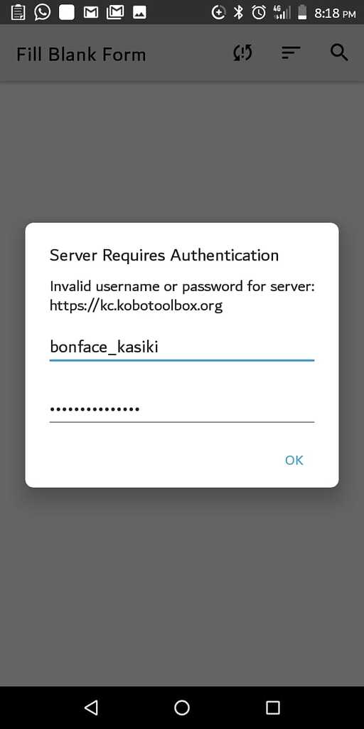 Server requires authentication - Data Collection - KoboToolbox Community Forum