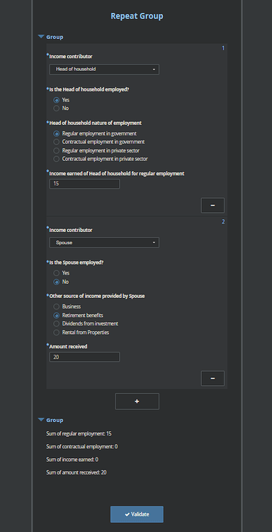Income calculation inside a repeat group - Form Building - KoboToolbox Community Forum