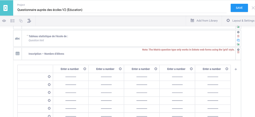 How to build correct matrix and preview matrix table - Form Building - KoboToolbox Community Forum
