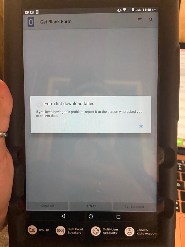 Form List Download Failed When Trying To Get Blank Forms In Kobocollect Android App Data 