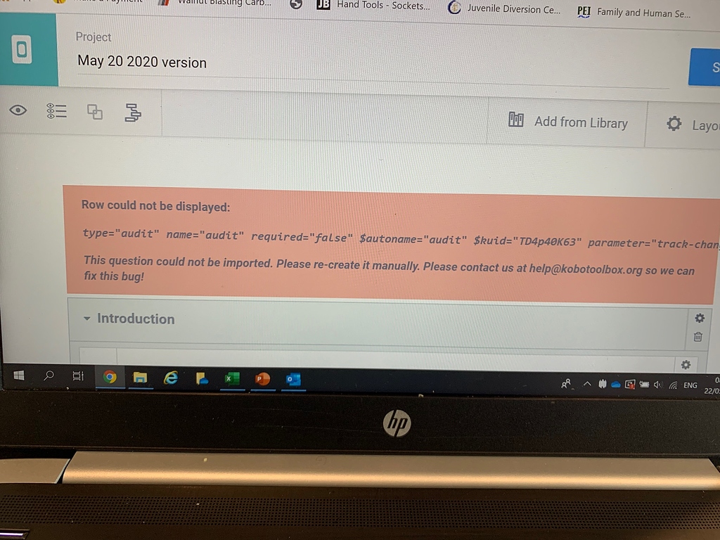 Track changes with Audit (Metadata) - Form Building - KoboToolbox Community Forum