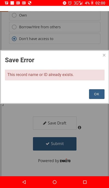 My Enumerator Is Getting Save Error The Record Name Or Id Already