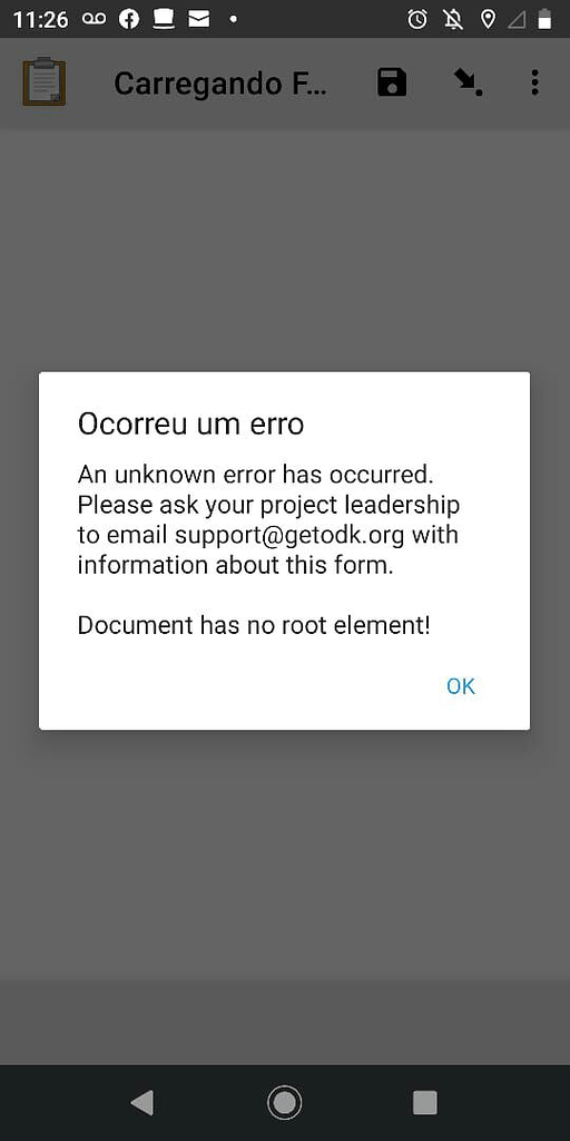 Document has no root element (error message seen in ODK Collect) - Bug Reporting - KoboToolbox ...