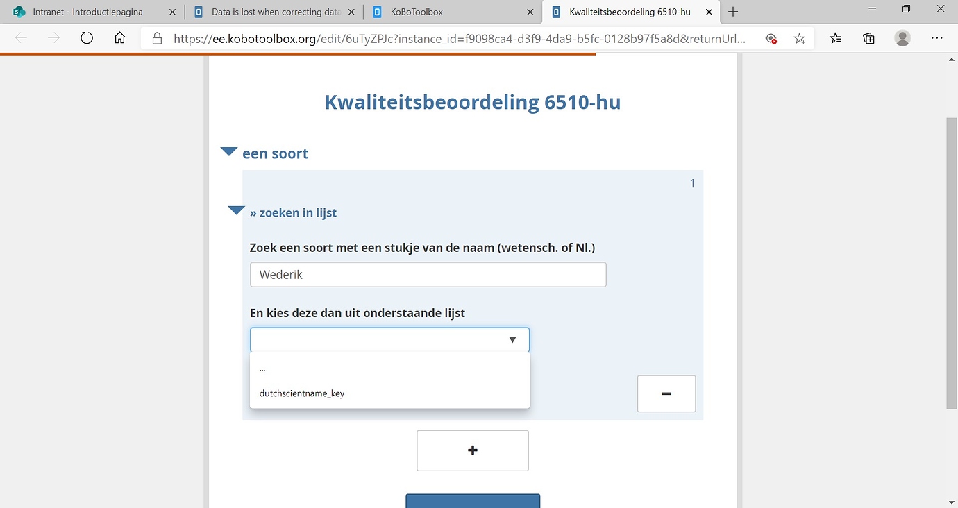 Data is lost when correcting data in a submitted form - Data Management - KoBoToolbox Community ...