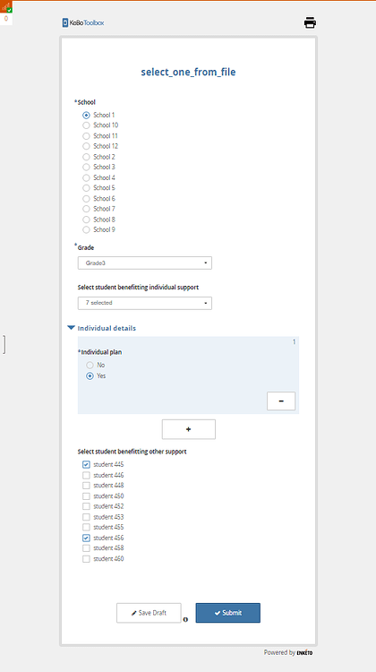Cascading select showing choice not selected in previous answer - Form Building - KoboToolbox ...