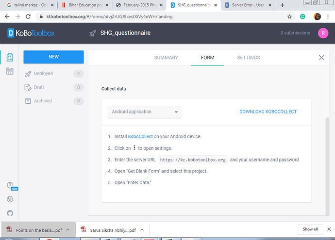 Error message seen (Server Error) while trying to Get Blank Form from the server to my ...