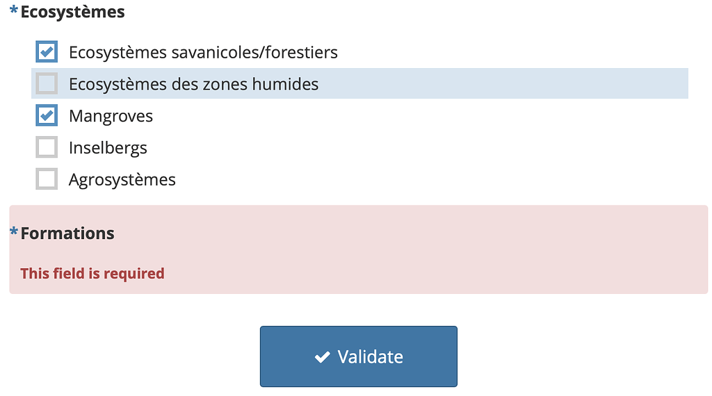 Unable to select multiple children from different parents options in cascading select - Form ...