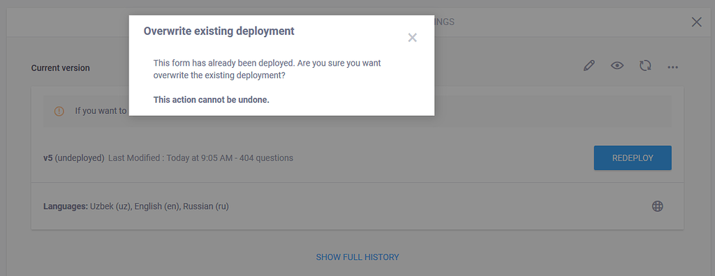 I don't see buttons of dialog messages in kobotoolbox web-interface - Data Management ...