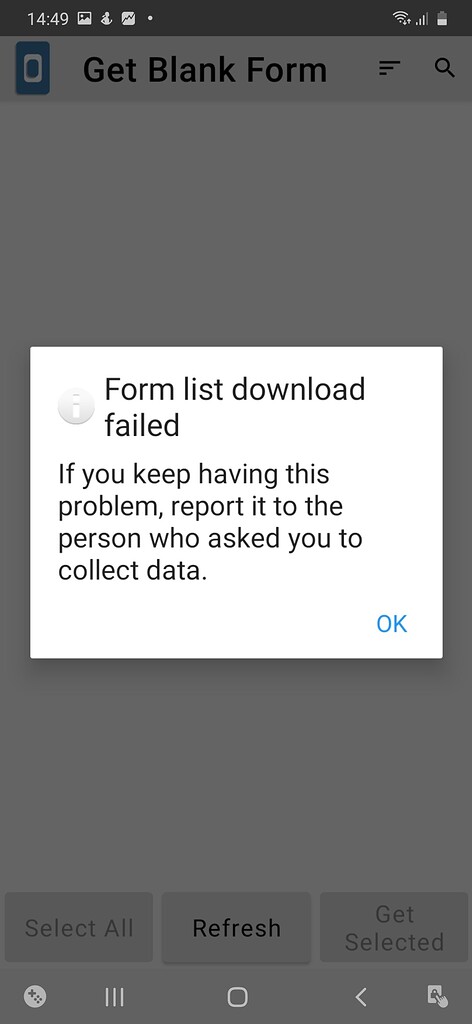 Form list download failed - Data Collection - KoboToolbox Community Forum