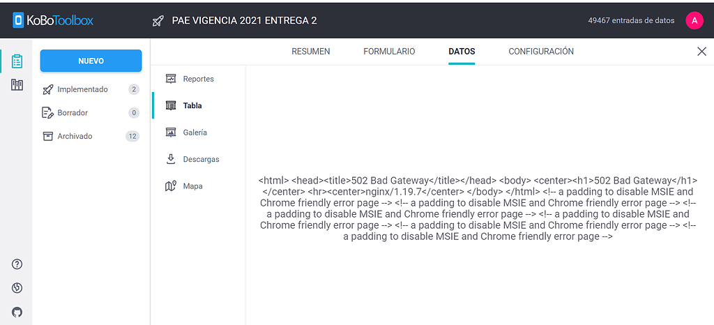 Error loading data tables - Data Management - KoboToolbox Community Forum