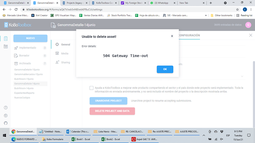 New interface wouldn't let me erase a project - Data Management ...