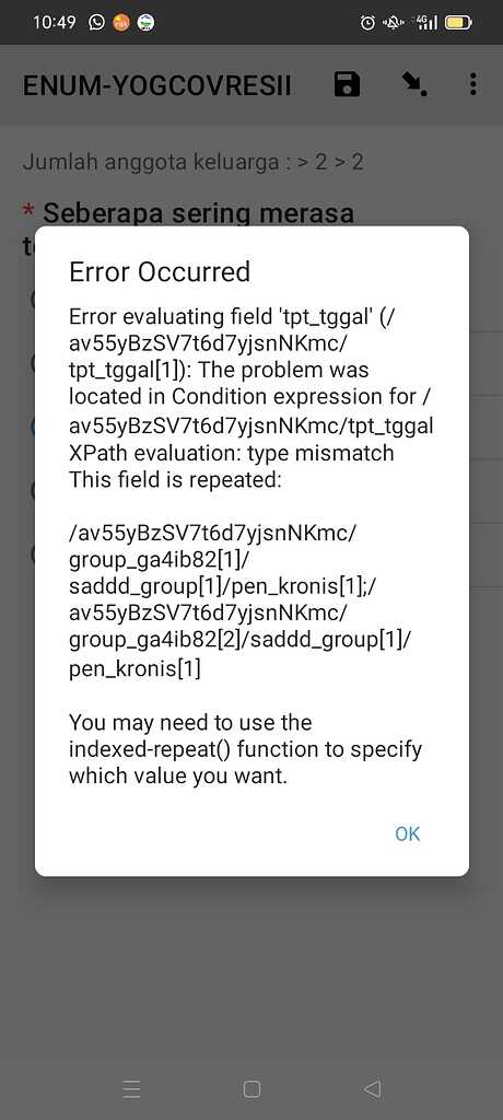 Error message on kobocollect - Data Collection - KoBoToolbox Community Forum