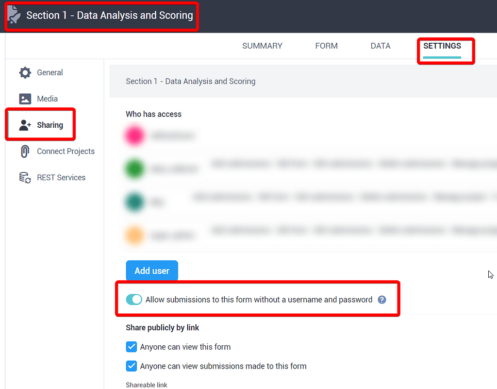 Authentication request in a different browser tab, having correct configuration on kobo's form ...