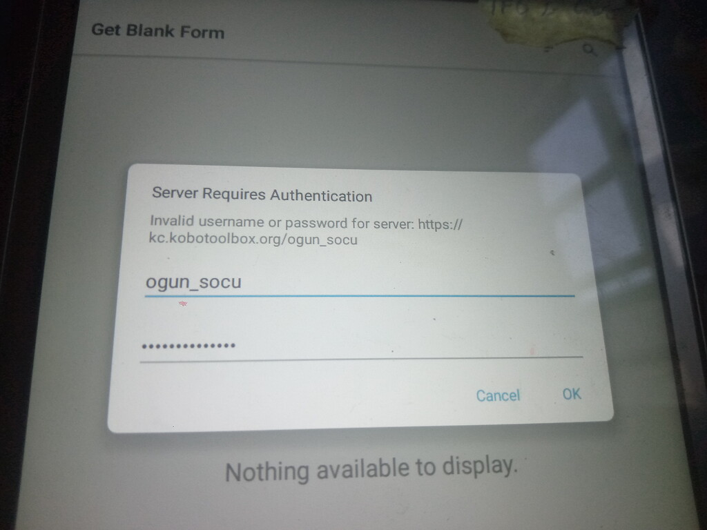 Error message in using Get Blank form - Data Collection - KoboToolbox Community Forum