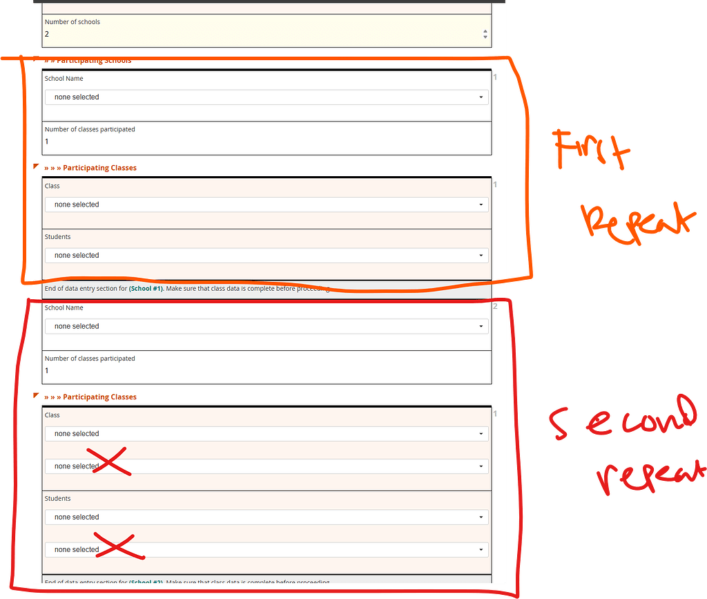 Unexpected Additional Fields in Nested Repeat Groups (Disappears After Refresh) - Form Building ...