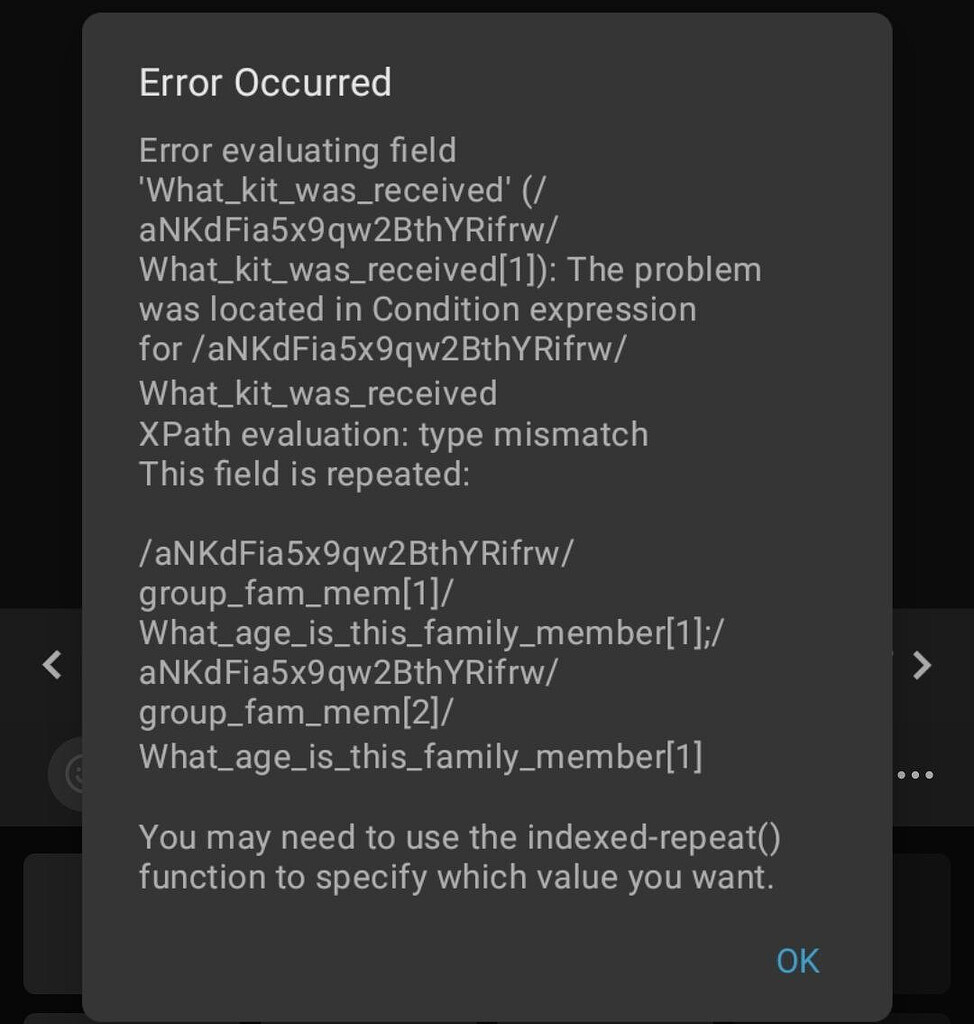 Error evaluation field - Form Building - KoboToolbox Community Forum