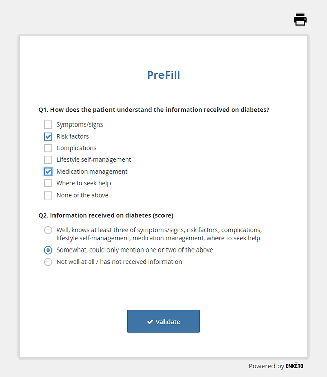 How to prefill a select_one question based on the previously selected select_multiple question ...