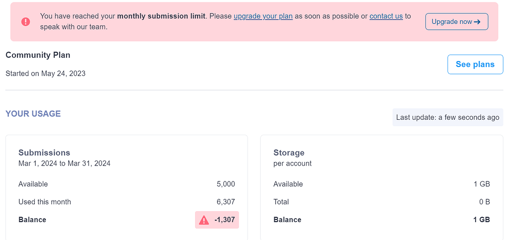 Reached monthly submission limit - Account Issues - KoboToolbox Community Forum