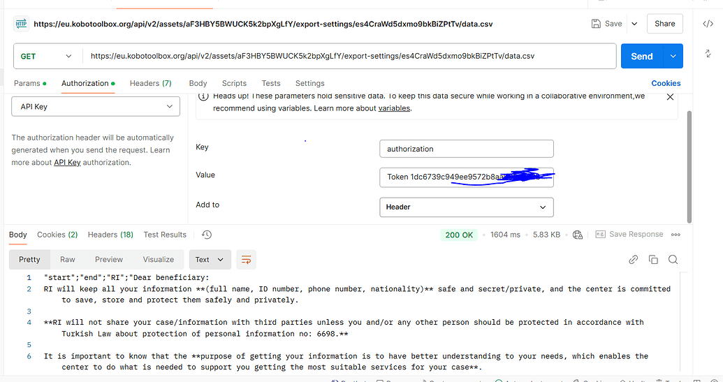 Kobotoolbox API Issue (v2 to download export as csv/xlsx) - API - KoboToolbox Community Forum
