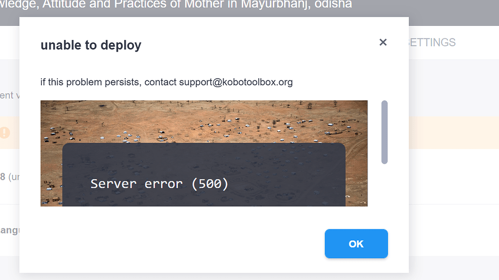 URGENT: ERROR 500 in multiple accounts - Form Building - KoboToolbox Community Forum