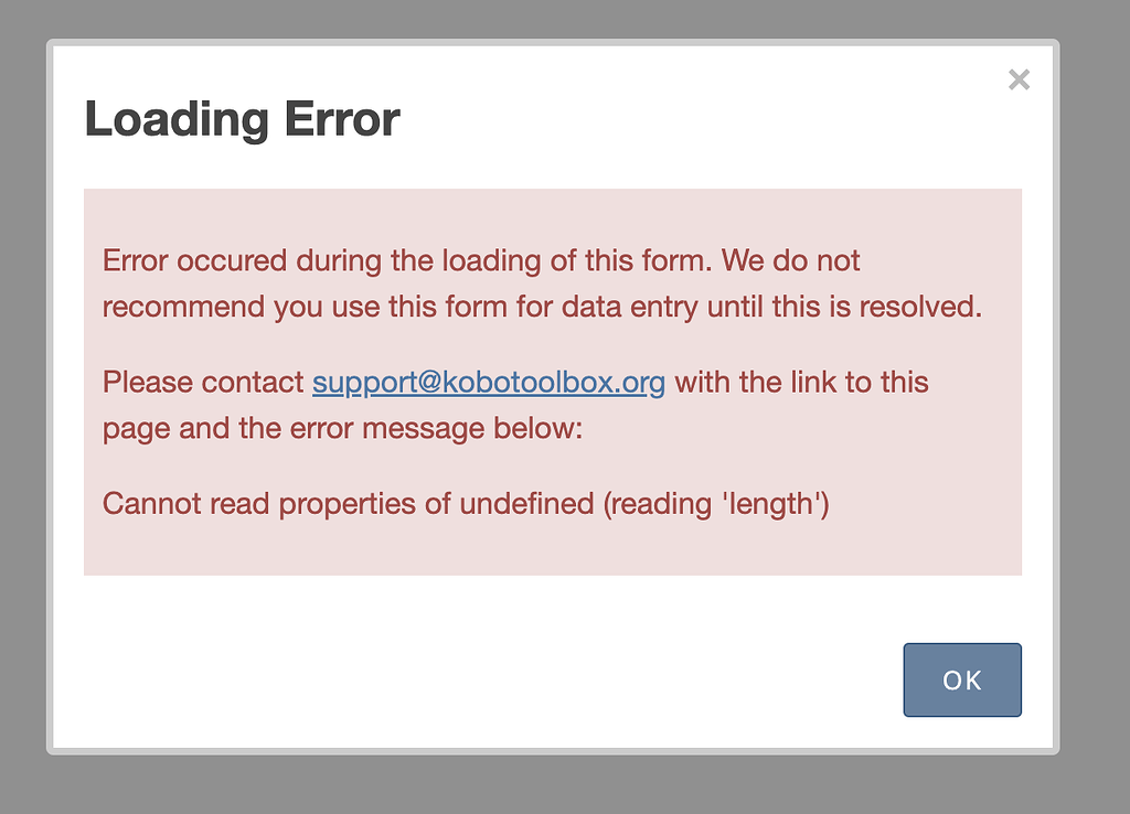 Loading Error1 - Form Building - KoboToolbox Community Forum