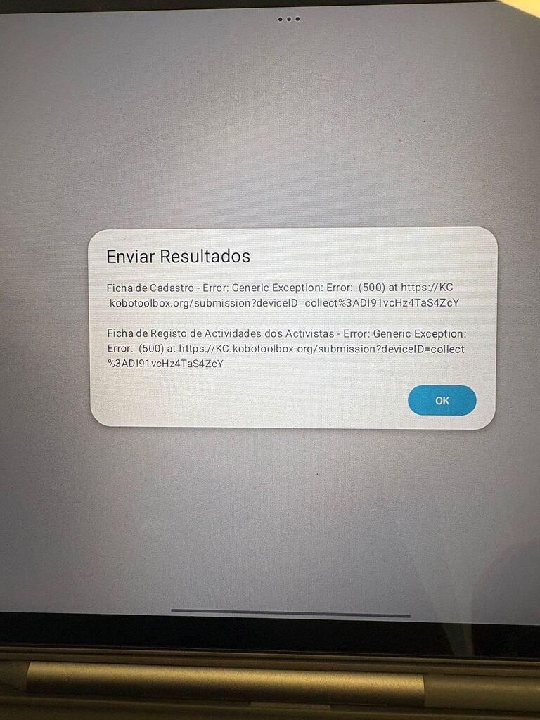 Error when submiting form - Data Collection - KoboToolbox Community Forum