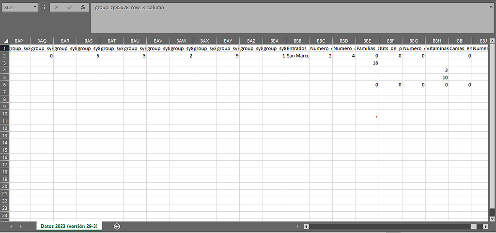Downloading Grouped Matrix Questions With Skip Logic Data Management Kobotoolbox Community Forum 6144