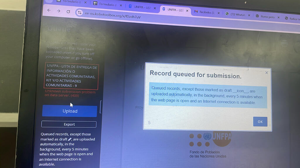 Disconnected shipping problem in the data server (409) - Data Collection - KoboToolbox Community ...