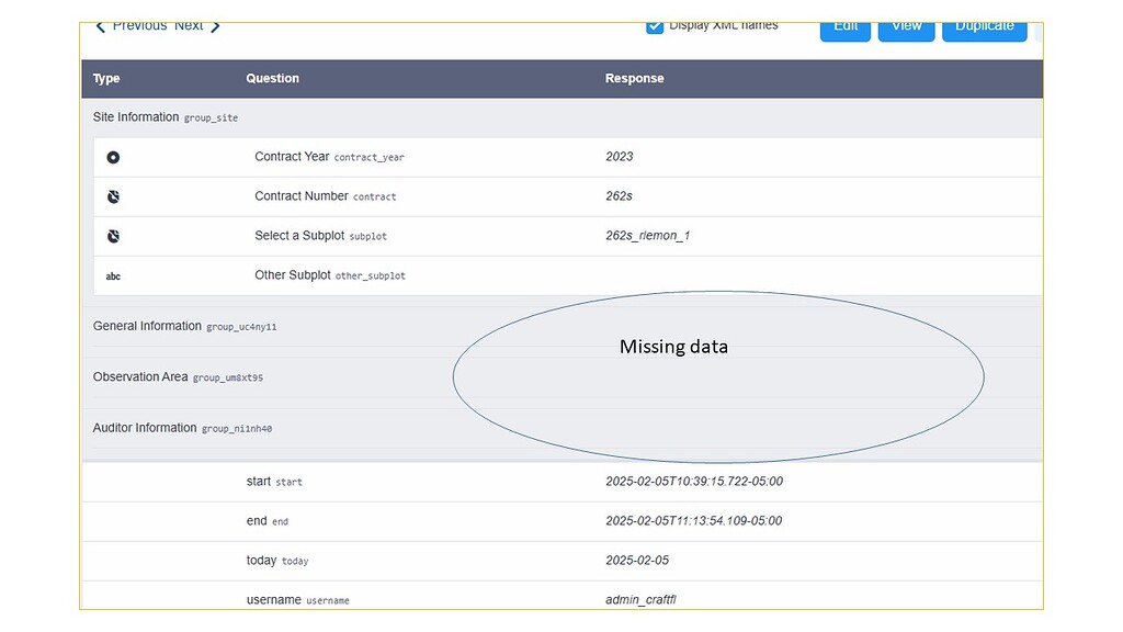 Data not visible in the preview format - Data Management - KoboToolbox Community Forum