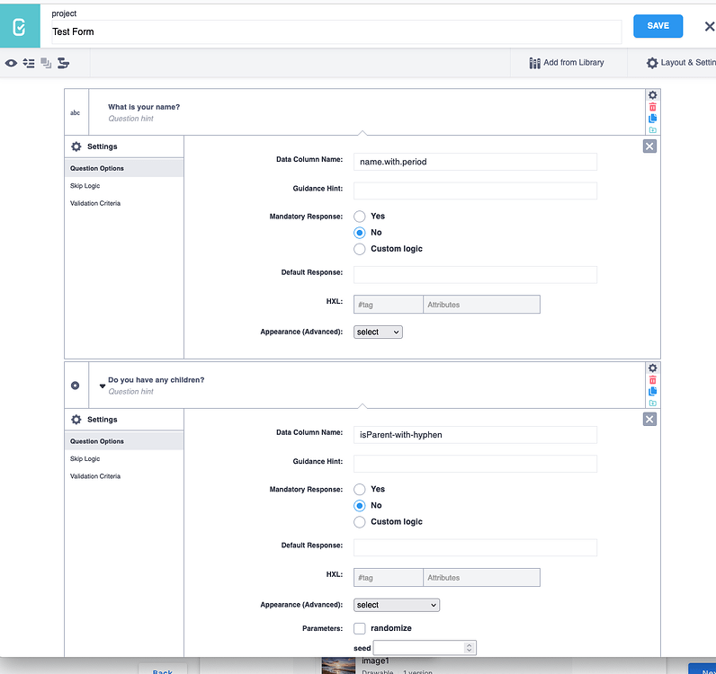 Form editor won't allow XLSForm compliant `name` column value? - Form Building - KoboToolbox ...